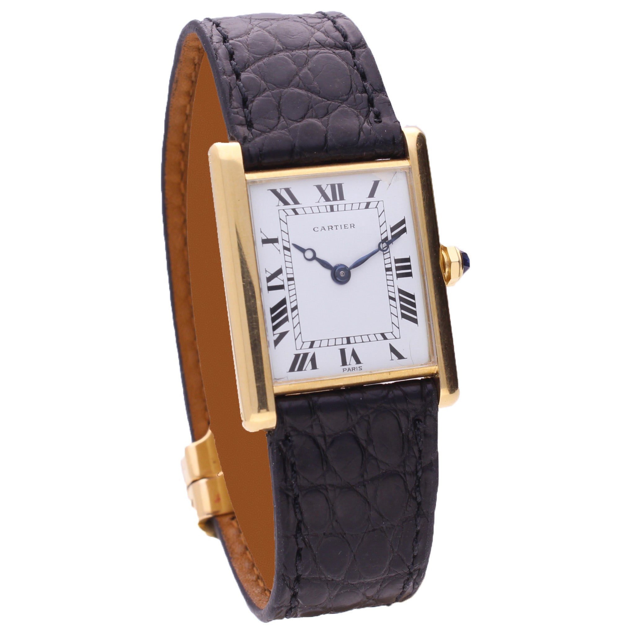 18ct yellow gold Tank LC wristwatch. Made 1960's – Somlo London