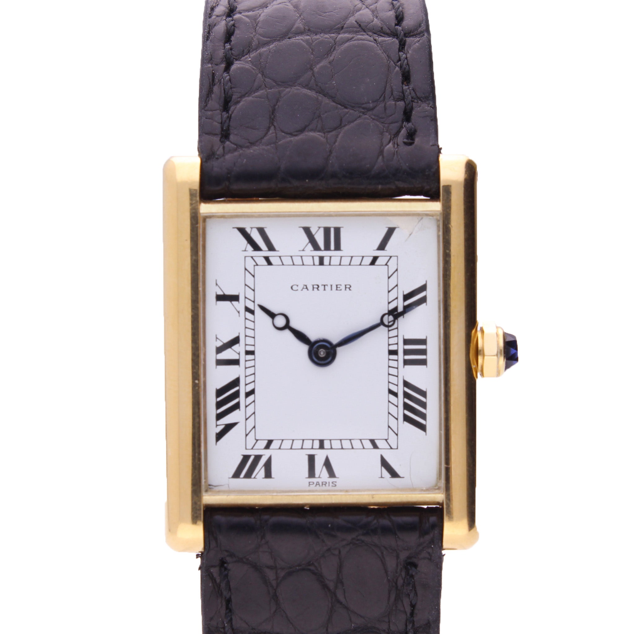 18ct yellow gold Tank LC wristwatch. Made 1960's – Somlo London