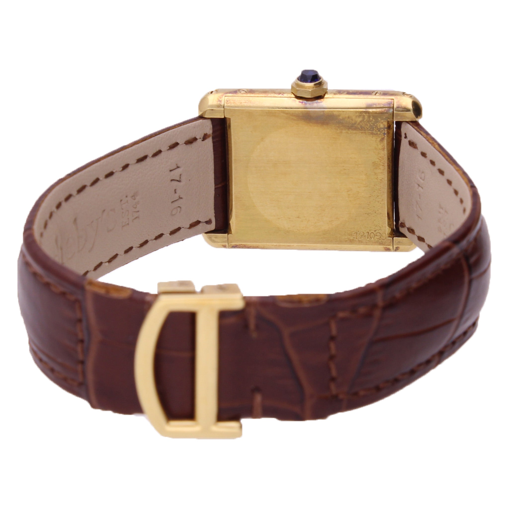 18ct yellow gold Cartier 'New York' Tank LC wristwatch. Made 1972 ...