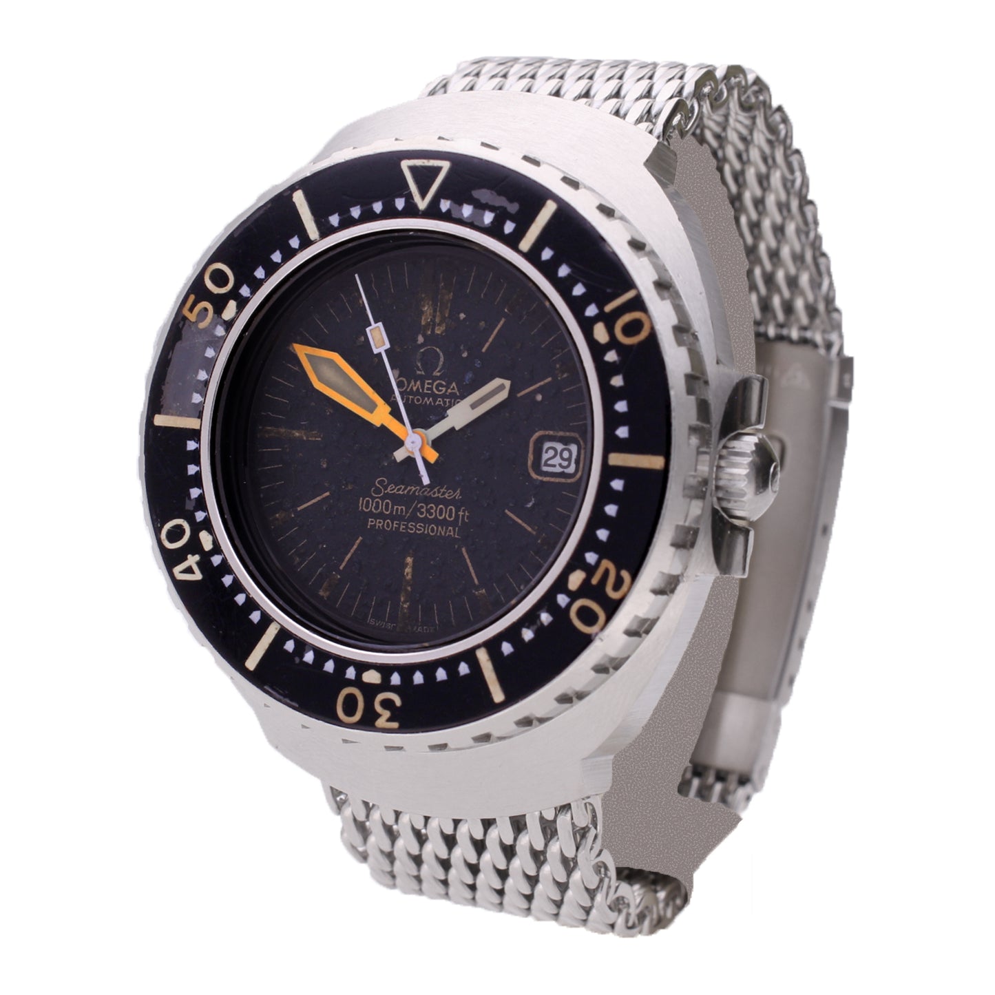 Stainless steel OMEGA seamaster 1000M divers watch. Made 1977 – Somlo ...