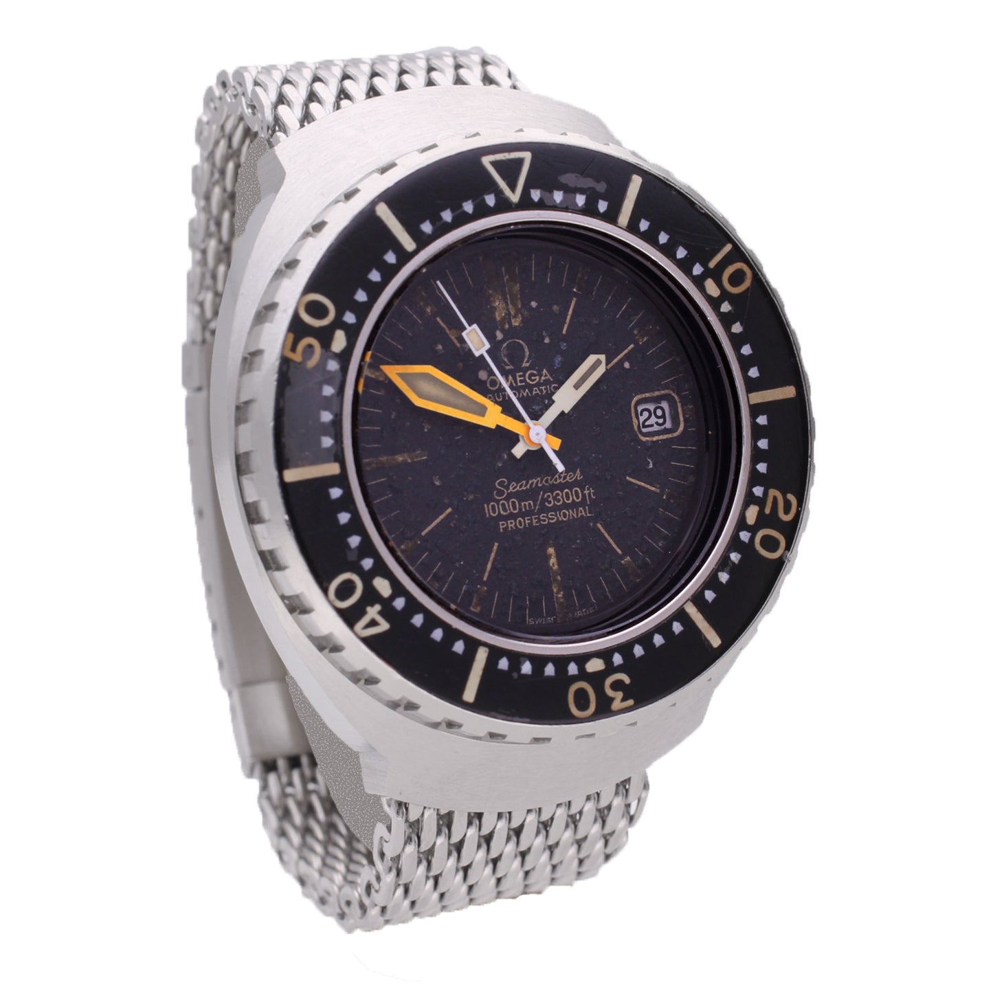 Stainless steel OMEGA seamaster 1000M divers watch. Made 1977 – Somlo ...